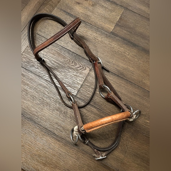 Other | Horse Tack Leather Rope Training Sidepull Headstall | Poshmark